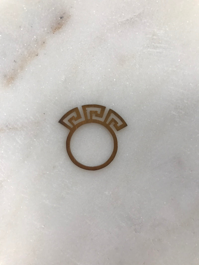 Meander Pinky Ring / Midi Ring – Ammos and Sea